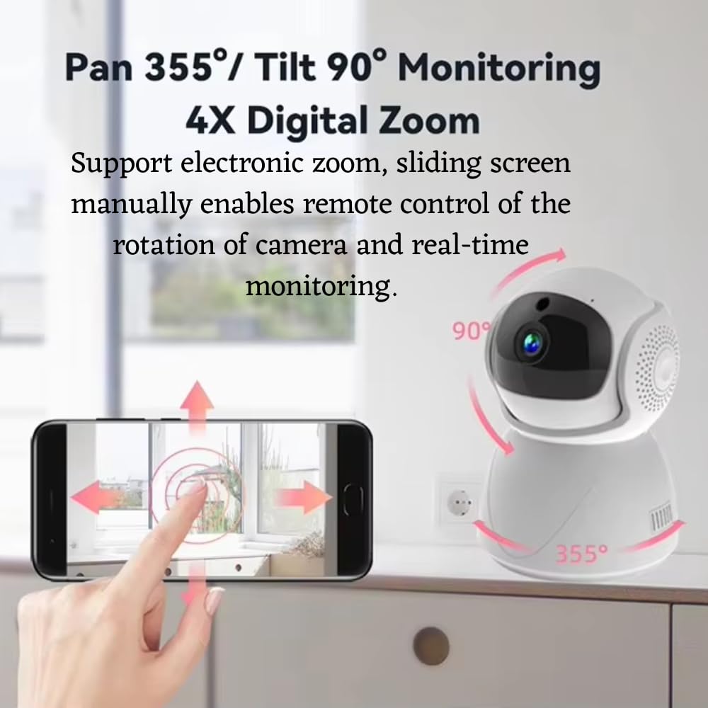 Maizic Smarthome 360° Coverage 3 MP Smart CCTV Security WiFi Camera fo – maizic