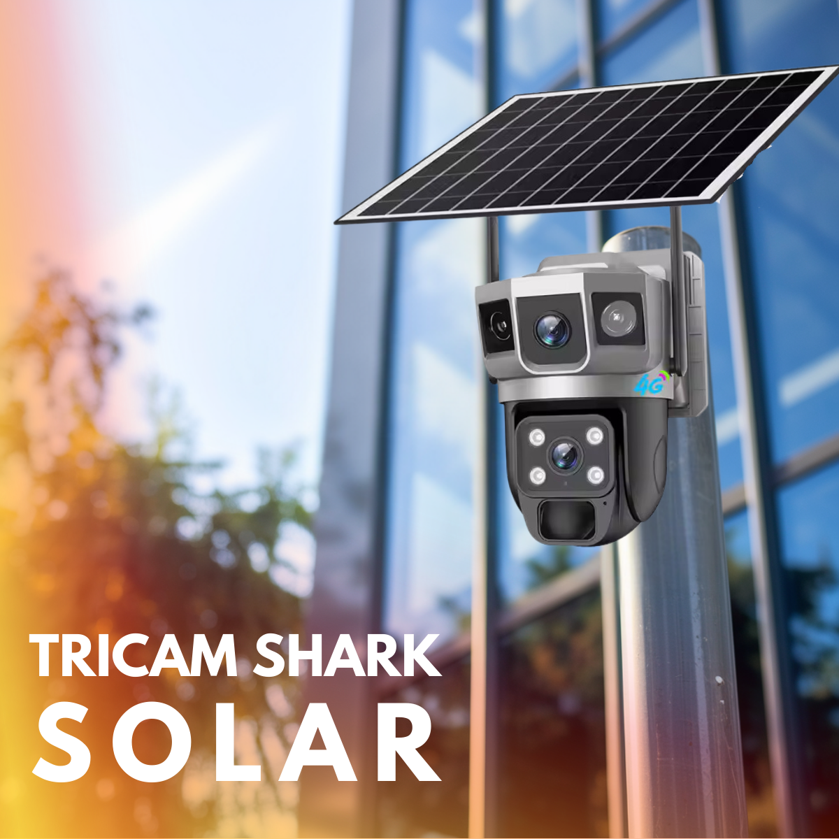 4G Sim Based CCTV Dual Lens/Dual Screen View [4MP+4MP] Solar Powered S ...