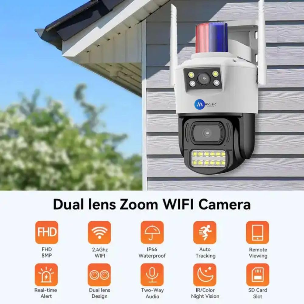 SuperCams 2K Dual Lens/Dual Screen WiFi IP Outdoor Camera – maizic