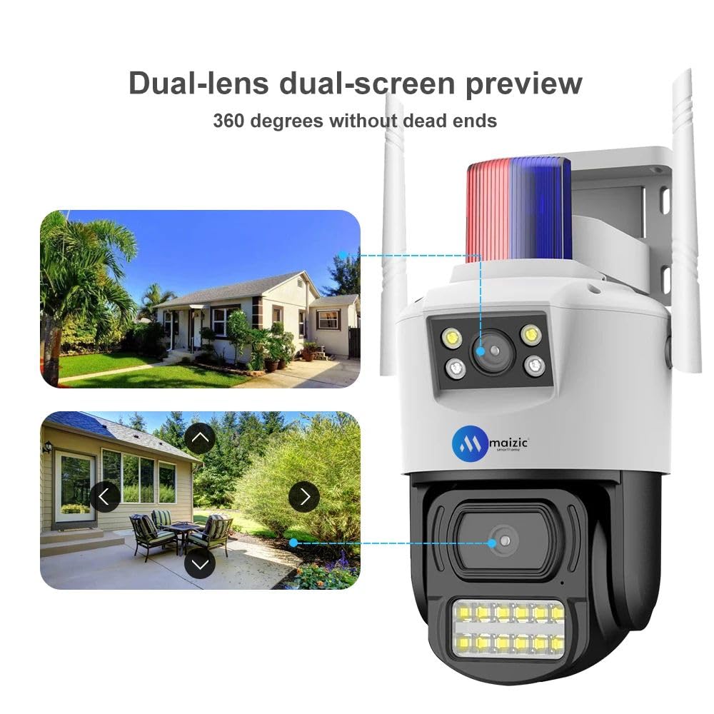 SuperCams 2K Dual Lens/Dual Screen WiFi IP Outdoor Camera – maizic