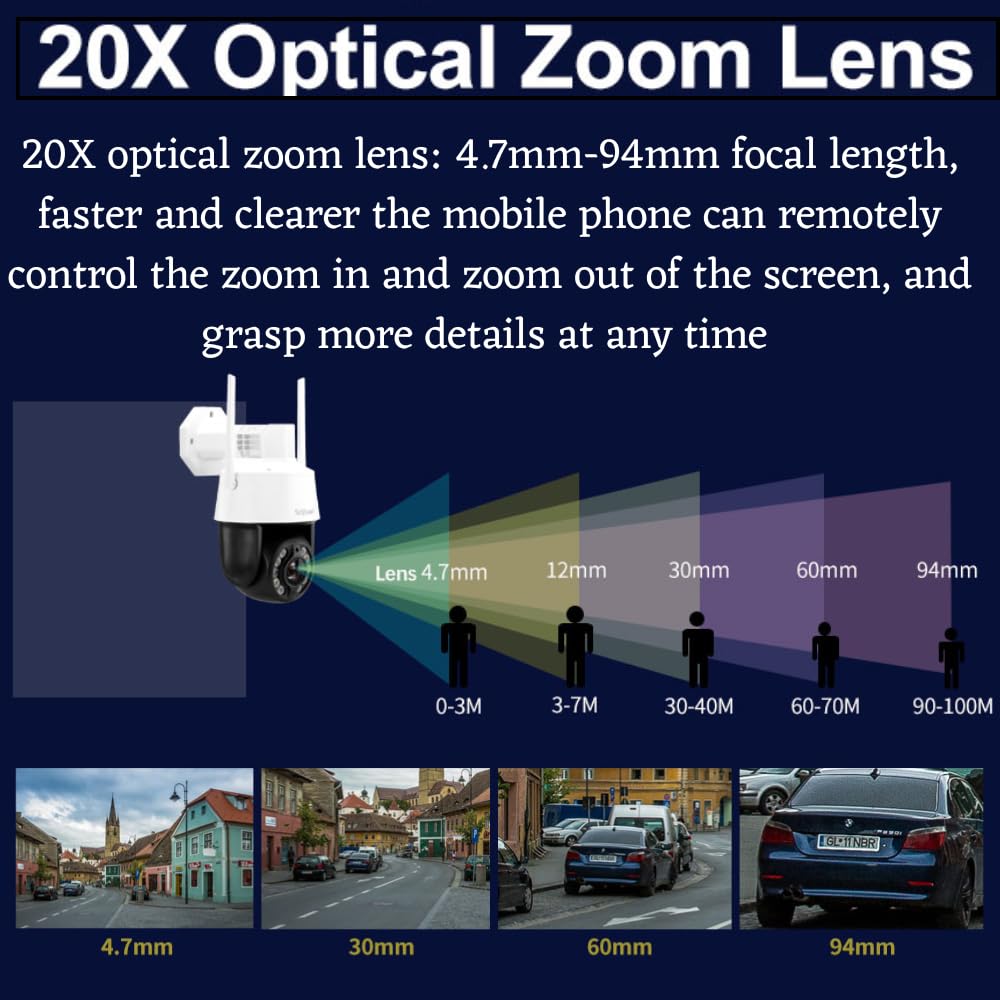 Maizic Ultracam Falcon 5MP HD CCTV Camera – 20X Optical Zoom, Dual-Ban ...