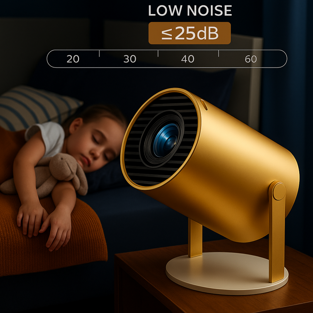 Maizic Smarthome Golden 2X Smart Projector | 800P Native, 1080p & 4K S ...