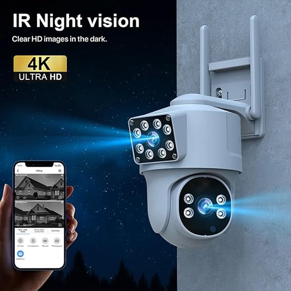Maizic Supercam Lynox 4G/5G SIM CCTV Camera – 4MP+4MP Full HD, 360° Co ...