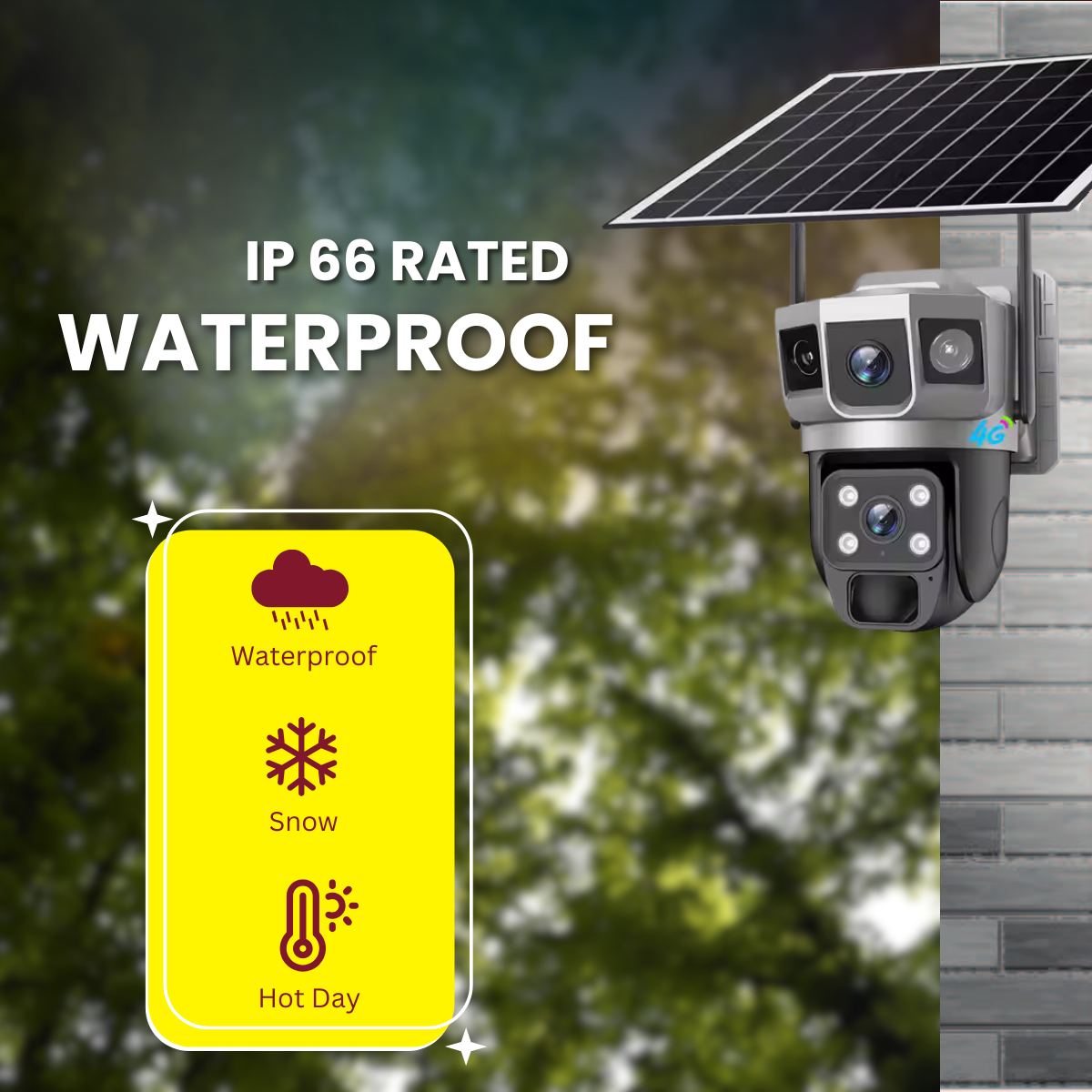 4G Sim Based CCTV Dual Lens/Dual Screen View [4MP+4MP] Solar Powered S ...