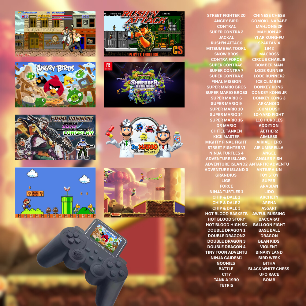Maizic Smarthome S10 Gamepad 520 Classic Retro Games, 320 * 240 HD Res ...