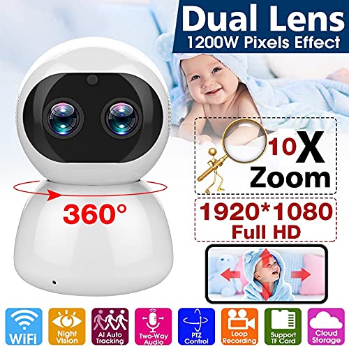 WiFi 10 X Zoom 3 MP Smart Security Camera Binocular Zoom Wide Angle 36 ...