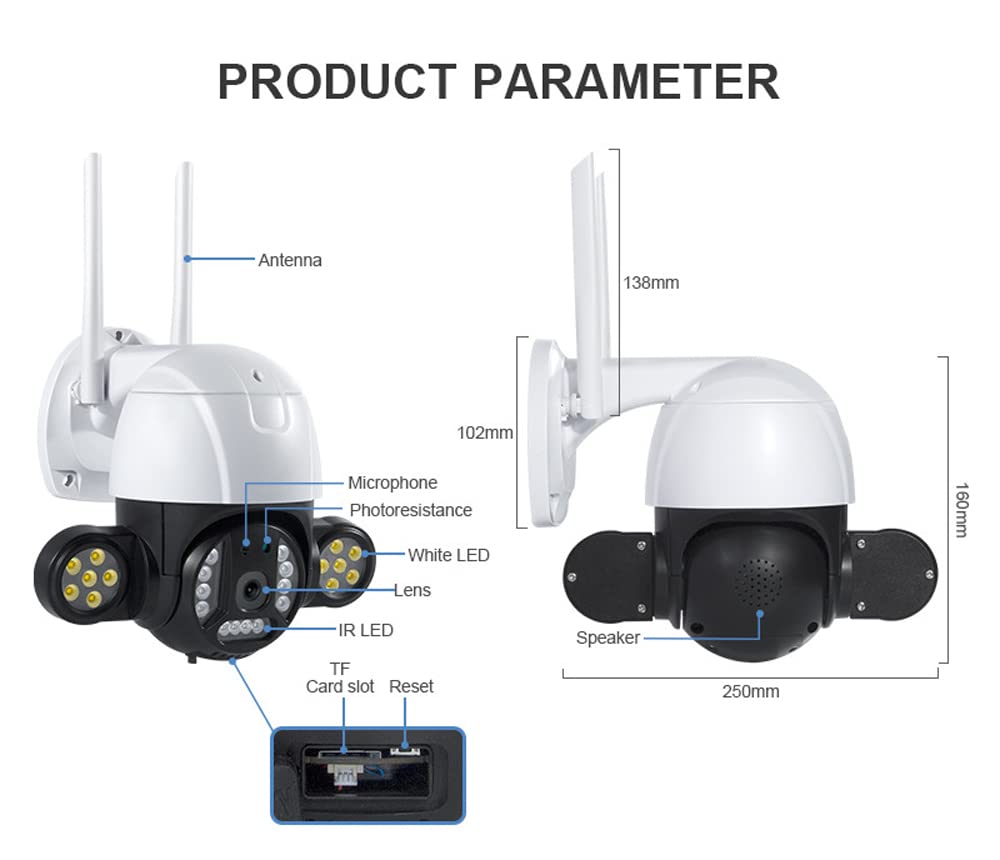 Super Knight WiFi Full Color Night Vision, 5MP HD Security Camera – maizic